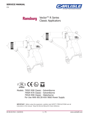 Ransburg Vector Cascade or Classic Manual Gun Service Manual | Manualzz