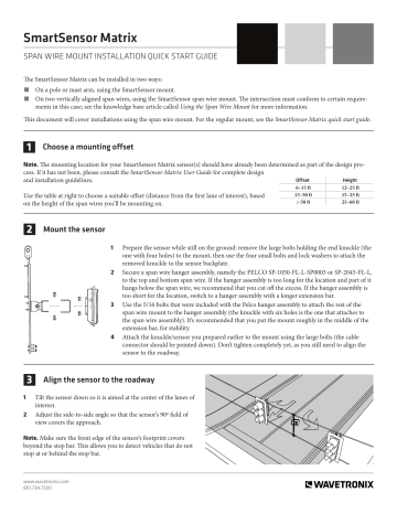 Wavetronix SmartSensor Matrix Quick Start Guide | Manualzz