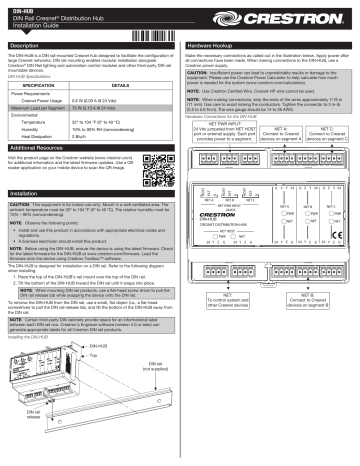 Crestron DIN-HUB Installation Guide | Manualzz