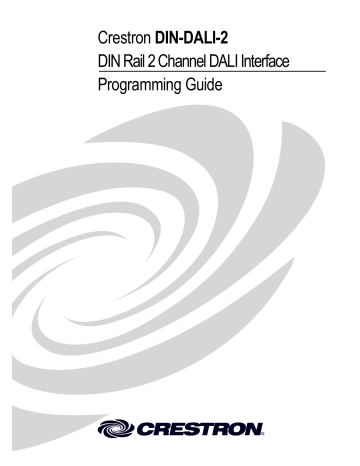 Crestron DIN-DALI-2 Guide | Manualzz
