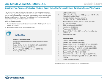 Crestron UC-MX50-Z-L Quick Start | Manualzz