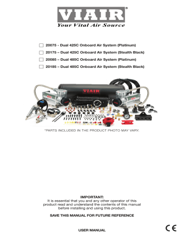 VIAIR Dual 485C Gen. 2 OBA ONBOARD AIR SYSTEM User Manual | Manualzz