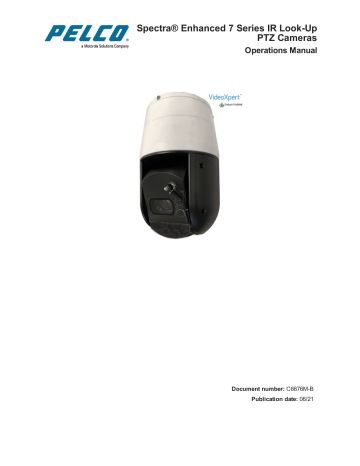 Pelco Spectra Enhanced 7 IR Lookup PTZ Operations Manual | Manualzz