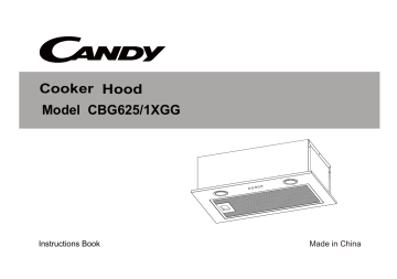Candy CBG625/1XGG Hood User Manual | Manualzz