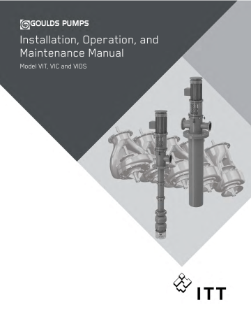 ITT Goulds Pumps VIT/VIC/VIDS Installation, Operation and Maintenance ...