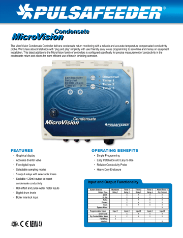 Pulsafeeder MicroVision Condensate Data Sheet | Manualzz