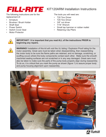 Fill-Rite KIT120ARM Kit Installation Instructions | Manualzz