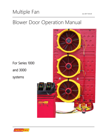 Retrotec Blower Door Multi Fan 1000-3000 Manual | Manualzz