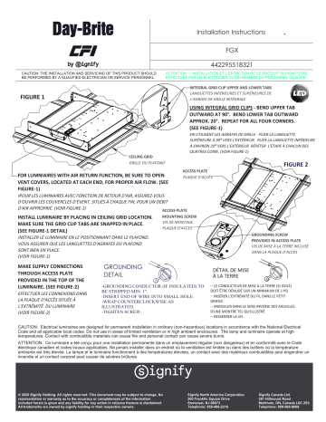 Day-Brite CFI FluxGrid Gen2 Recessed Led Install instructions | Manualzz