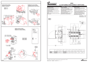 Eaton 400A UL 98 disconnect switches Guide d'installation | Manualzz
