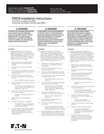 Eaton EMCB Installation Instructions | Manualzz