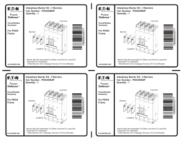 Eaton Power Defense Frame 5 interphase barrier kit 4 pole Installation ...
