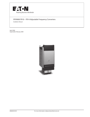 Eaton 9000X SPX Owner's Manual | Manualzz