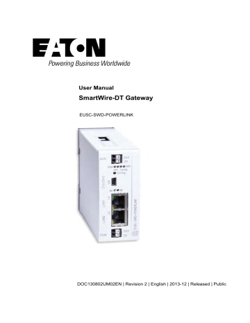 Eaton SmartWire-DT gateways – POWERLINK Owner's Manual | Manualzz
