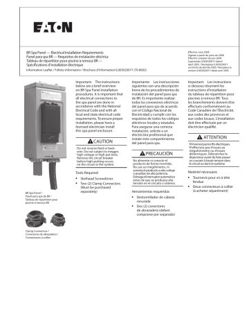Eaton BR spa panels Owner's Manual | Manualzz
