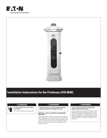 Eaton Firehouse Installation Instructions | Manualzz