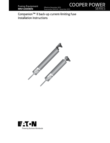 Eaton Companion II back-up current-limiting fuse Installation ...