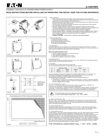 Eaton PSG60F24RM power supply Instructions | Manualzz