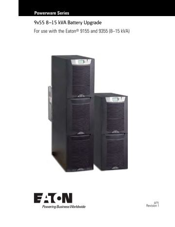 Eaton 9x55 8-15 kVA battery upgrade Instructions | Manualzz
