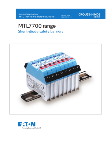 Eaton MTL7700 Range Instruction manual | Manualzz