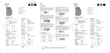 Eaton TRL27 universal TR series timer Instructions | Manualzz