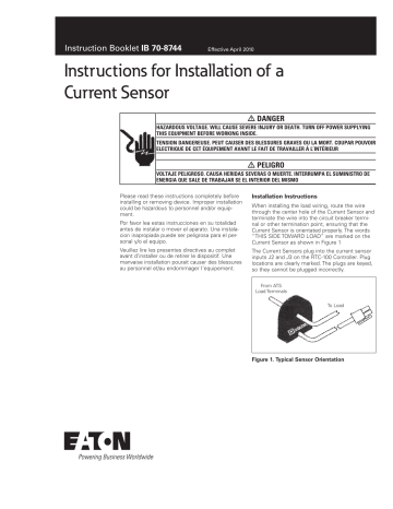 Eaton Current Sensor Installation Instructions | Manualzz