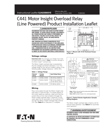 Eaton IL for C441 line powered Owner's Manual | Manualzz