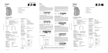 Eaton TRW27 universal TR series timer Instructions | Manualzz