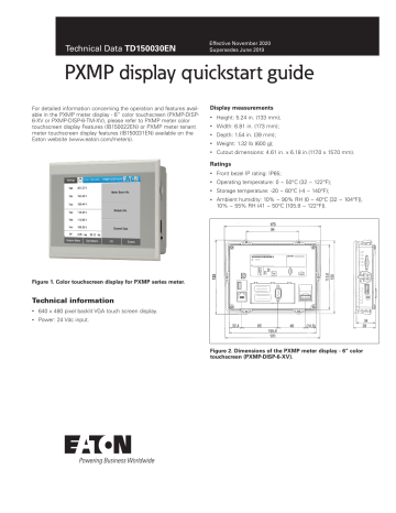 Eaton PXMP display Owner's Manual | Manualzz