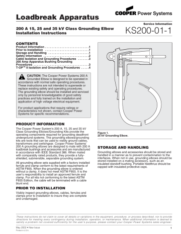 Eaton 200 A 15/25/35 kV grounding elbow Installation Instructions ...