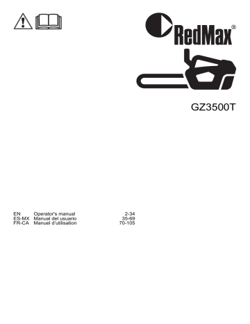 RedMax GZ3500T Chainsaw Operator’s manual | Manualzz