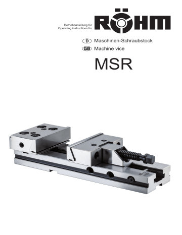 Röhm machine vices MSR Operating instructions | Manualzz