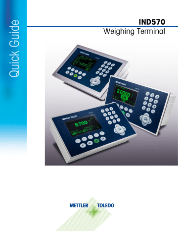 Mettler Toledo IND570 Mode d'emploi | Manualzz