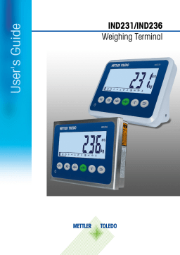 Mettler Toledo IND231-IND236 - Operating instructions, Installation guide