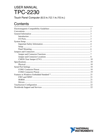 National Instruments TPC-2230 User Manual | Manualzz