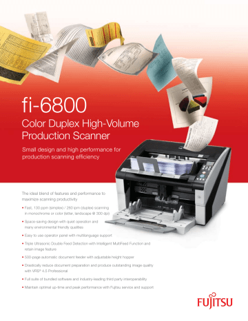Fujitsu fi-6800 Specifications | Manualzz