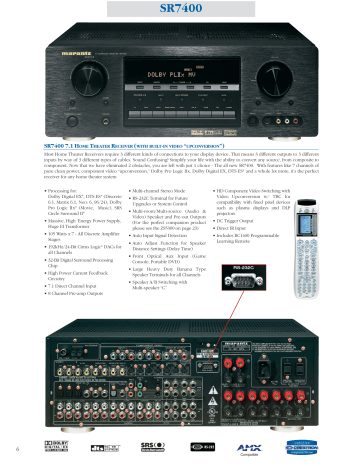 Marantz SR7400 Specifications | Manualzz