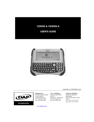 DAP Technologies MICROFLEX CE8000 User Manual | Manualzz