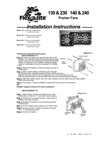 Flex 130 Installation Instructions | Manualzz
