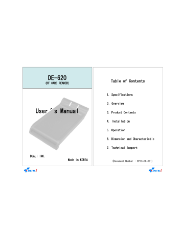 Duali DE-620 User Manual | Manualzz