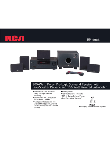 RCA RP-9988 Specifications | Manualzz