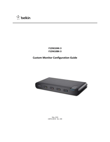 Belkin F1DN104K-3, F1DN108K-3 Configuration Manual | Manualzz