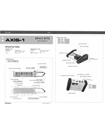 Roland AXIS-1 Service Notes | Manualzz