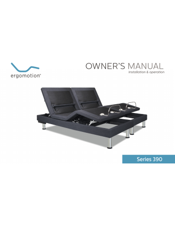 Ergomotion 390 Series Owner's Manual | Manualzz