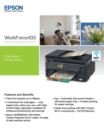 Epson WorkForce 633 Brochure & Specs | Manualzz