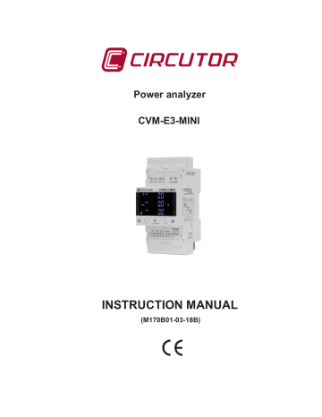 Circutor CVM-E3-MINI Instruction Manual | Manualzz