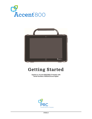 Accent 800, 800-D Getting Started | Manualzz