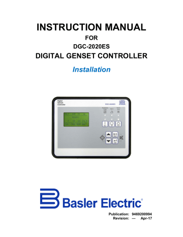 Basler DGC-2020ES Instruction Manual | Manualzz