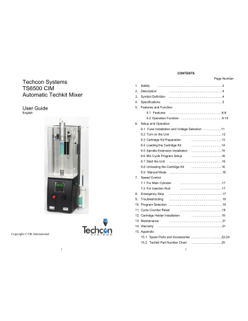 TECHCON SYSTEMS TS6500 User Manual | Manualzz