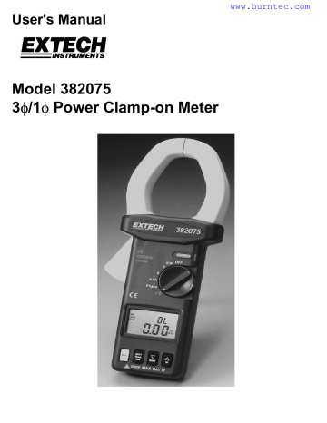 Extech Instruments 382075 User Manual | Manualzz